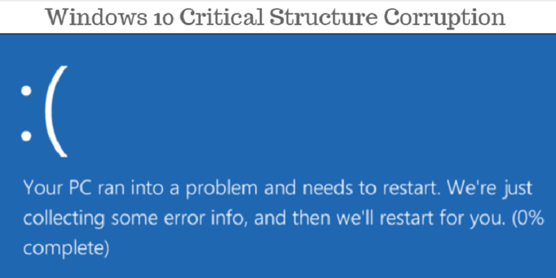 How to Troubleshoot Critical Structure Corruption in Windows 10 - Make ...
