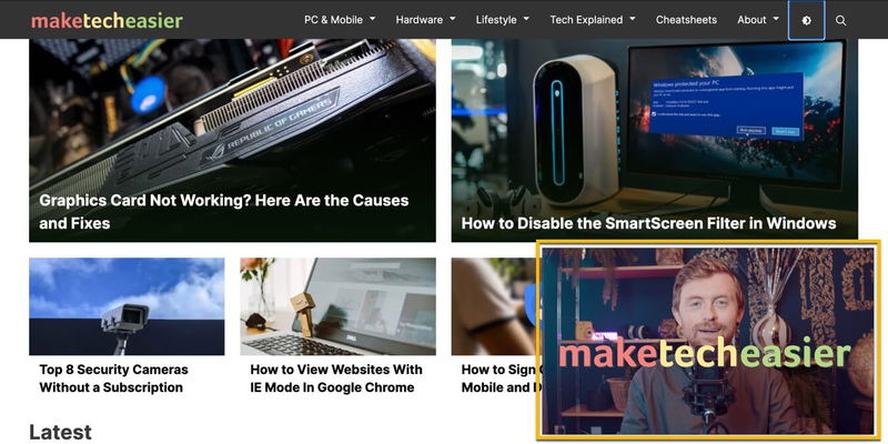 How to Use Picture in Picture on Windows - Make Tech Easier