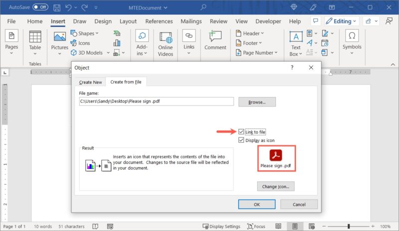 How to Insert a PDF Into a Microsoft Word Document - Make Tech Easier