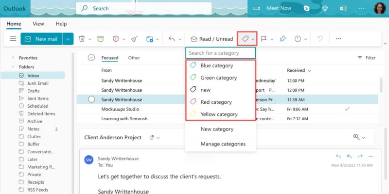 How to Use Microsoft Outlook Categories to Organize Email - Make Tech ...
