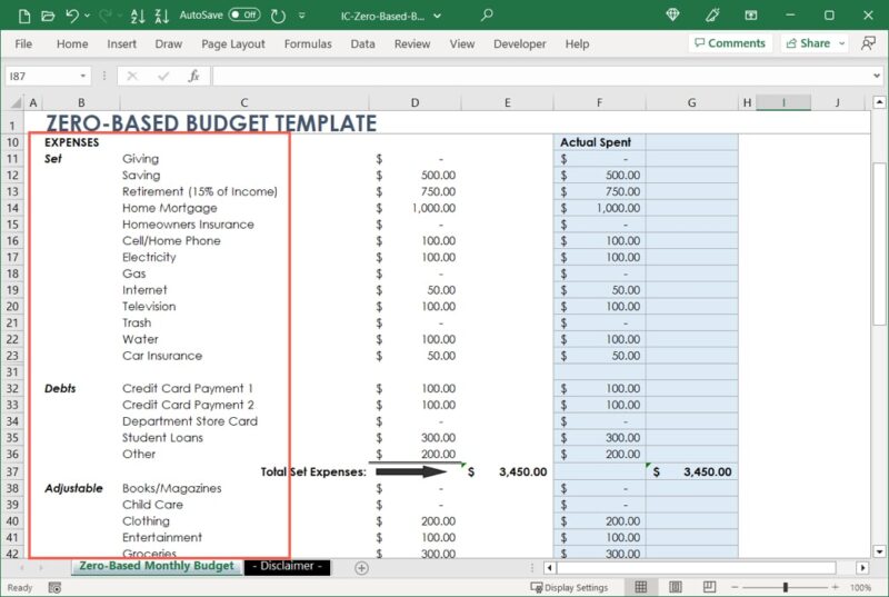 How to Make a Zero-Based Budget in Microsoft Excel - Make Tech Easier