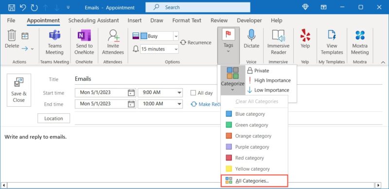 Set Up a Block Schedule in Outlook Calendar for Increased Productivity ...