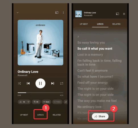 Use this New YouTube Music Feature to Share Lyrics Easily - Make Tech ...